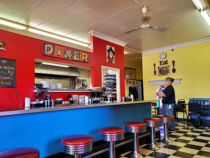 That classic diner aesthetic hits different when the food actually delivers on the nostalgic promise.
