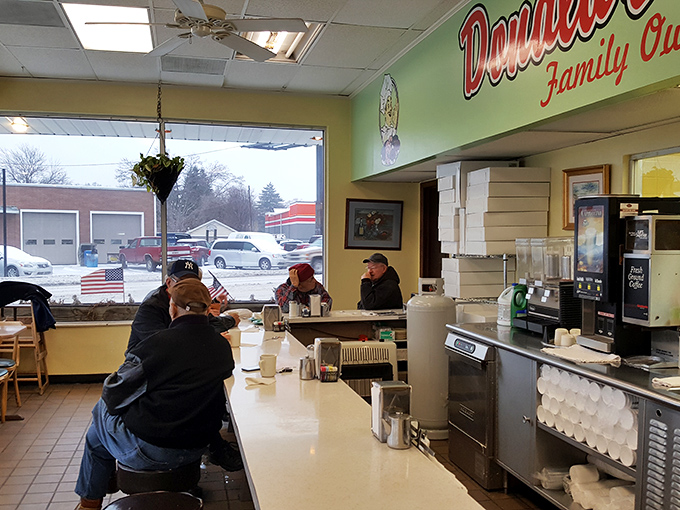 Counter culture at its finest&mdash;where regulars exchange neighborhood news over coffee while eyeing their next donut conquest.