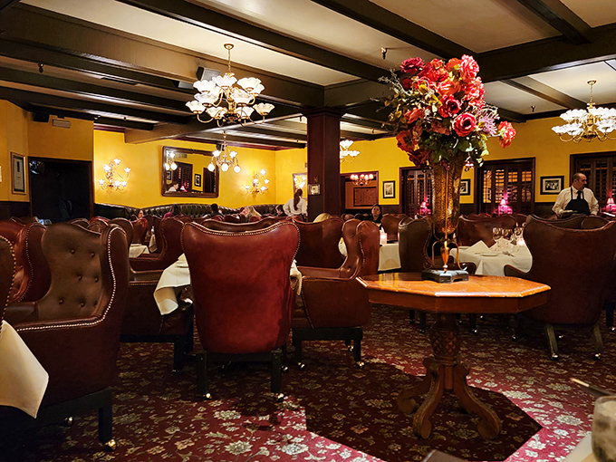 Step into a world where burgundy leather chairs and golden walls create the perfect backdrop for life's celebrations and Wednesday night splurges.