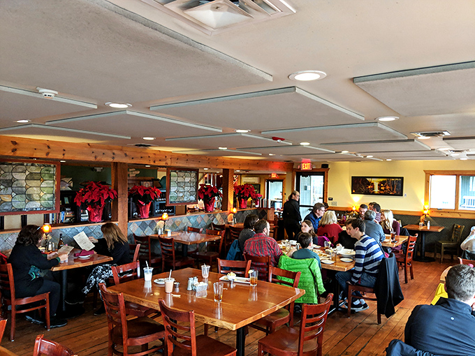 Warm wooden tables filled with happy diners &ndash; the universal language of "something delicious is happening here" needs no translation.