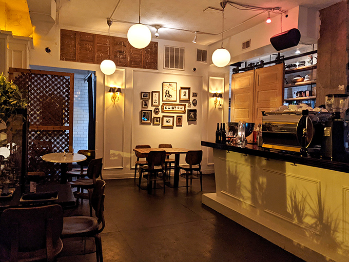 Where Edison-style globe lights cast the perfect glow for burger contemplation. Cozy enough for date night, casual enough for Tuesday lunch.