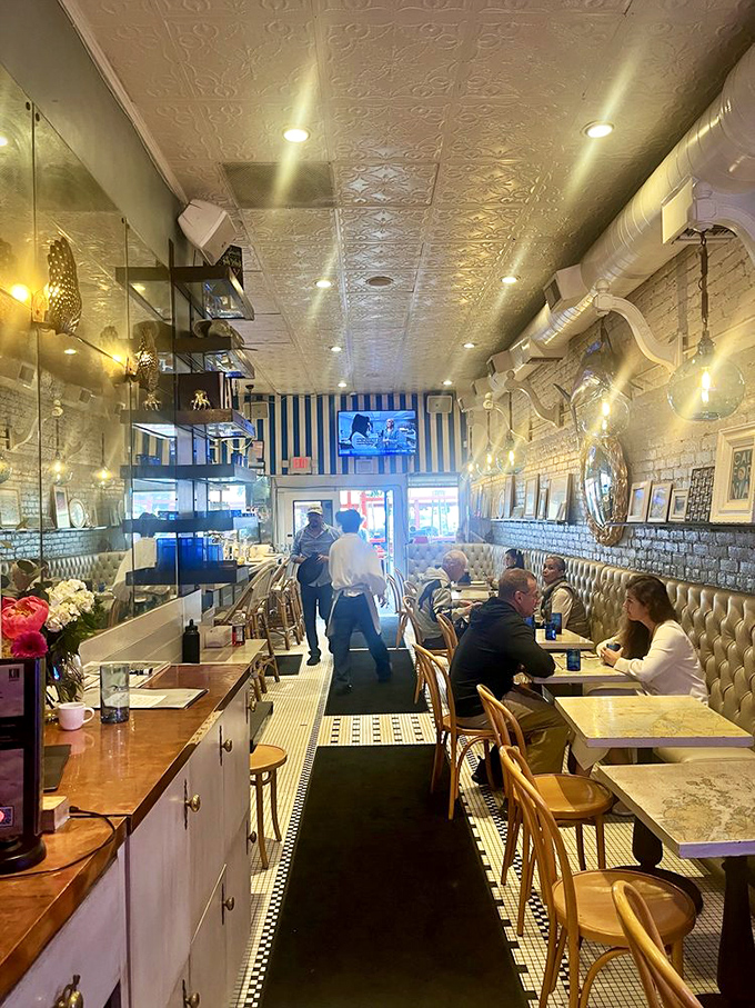 Narrow, intimate, and buzzing with energy&mdash;this isn't just a restaurant interior, it's a love letter to East Coast seafood shacks with California polish.