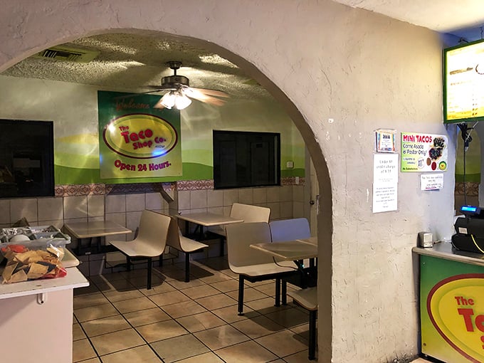 Simple white walls and tiled floors set the stage where the real stars&mdash;those magnificent breakfast burritos&mdash;can shine without distraction.