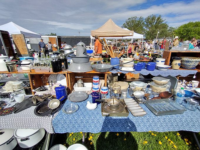 Kitchen history on display! These vintage cooking implements have survived decades of use, ready for new homes and more memories.