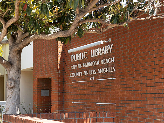 Books with a breeze! Hermosa's brick library stands as proof that intellectual pursuits and beach life aren't mutually exclusive.