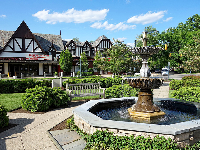 Mariemont's village square fountain creates the perfect centerpiece for this meticulously planned community, where English countryside meets Midwestern hospitality.