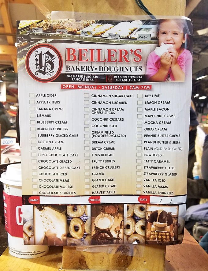 A menu that reads like a bucket list for sweet tooth enthusiasts. Choosing just one donut might be the hardest decision you'll make all day.