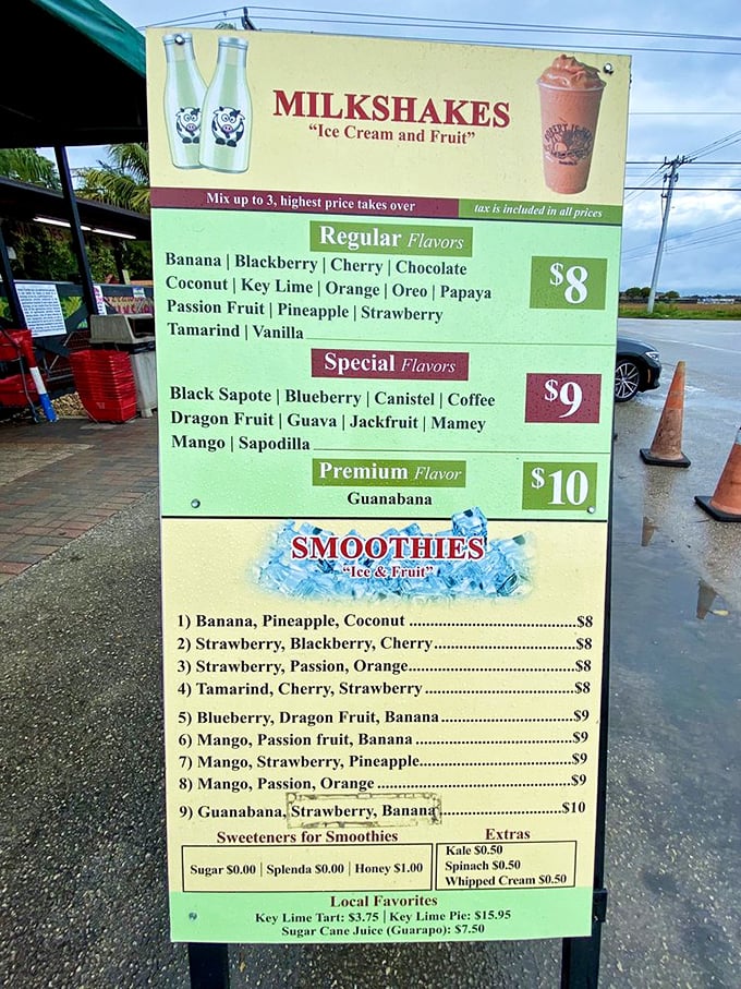 The milkshake menu reads like a botanical garden's guest list&mdash;where else can you find sapodilla rubbing shoulders with guanabana in frozen form? 
