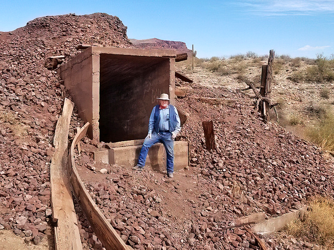 Arizona's mining history stands preserved in the desert sun, a rustic time capsule from when "striking it rich" meant actual pickaxes.