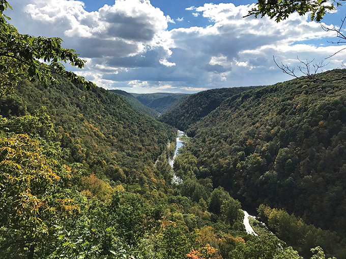Mother Nature showing off her architectural skills. This sweeping vista of the Pennsylvania Grand Canyon makes skyscrapers seem like amateur hour.