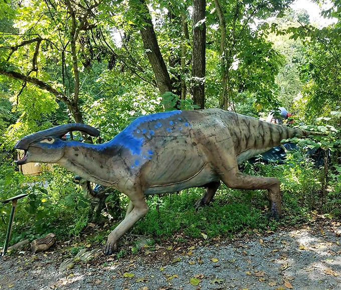 This blue-crested creature seems ready to sprint through the underbrush. Who knew prehistoric Tennessee had such colorful residents?