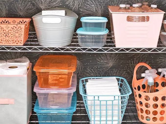 Storage solutions in a rainbow of possibilities. Who knew organizing your life could be this colorful and cost-effective?