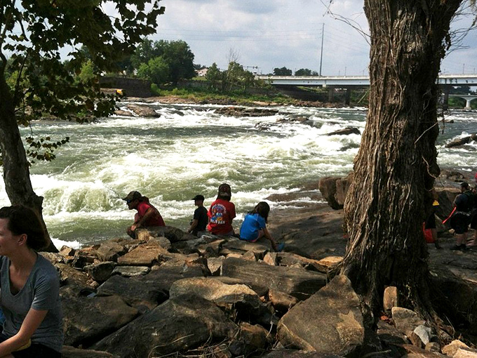 Sometimes the best canyon views come with a side of rushing water and shaded respite.