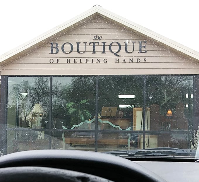 Even on a cloudy day, this boutique shines. The name says it all&mdash;helping hands creating something beautiful from what others might overlook.