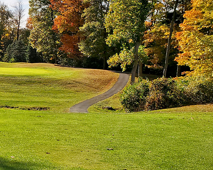 Autumn transforms the Golf Club of Bucyrus into a painter's palette of golds and greens, where every swing comes with a side of spectacular scenery.