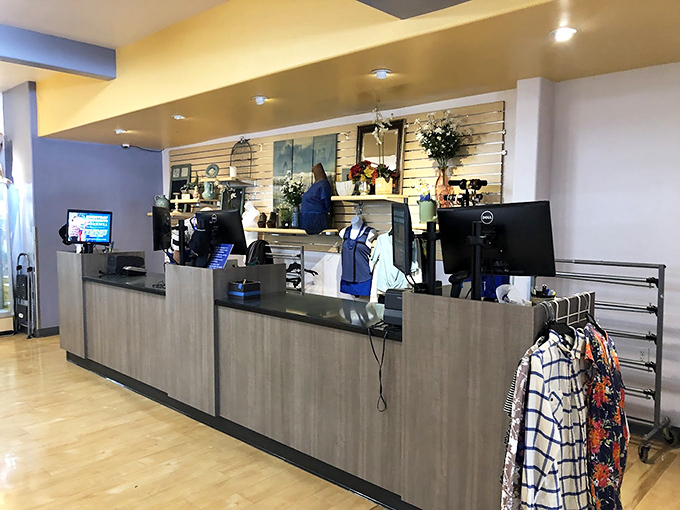 Modern checkout counters prove thrifting has gone upscale &ndash; like finding pearls at garage sale prices.