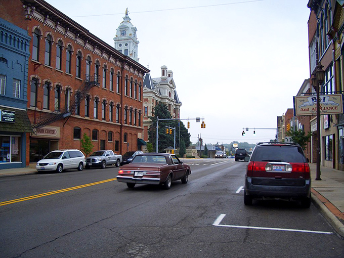 The Henry County Courthouse anchors downtown Napoleon with stately elegance, proving that small towns can deliver big on architectural charm.