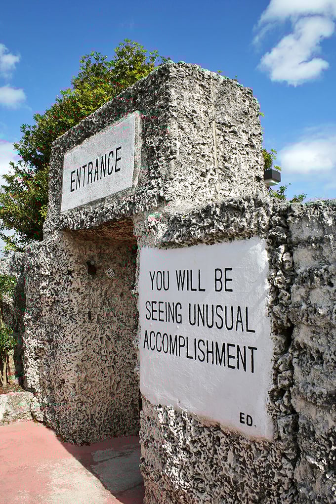 "YOU WILL BE SEEING UNUSUAL ACCOMPLISHMENT" promises the entrance sign. Talk about the understatement of the century!