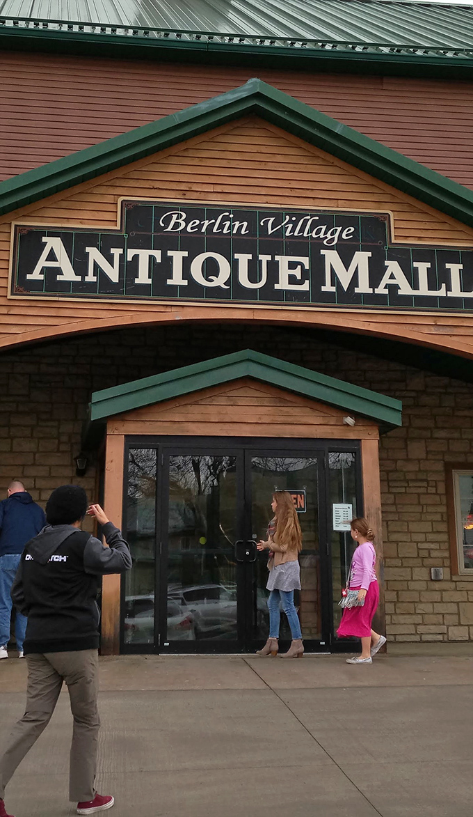 Step through these doors and prepare for a time-traveling expedition. That sign might as well read "Abandon all empty trunk space, ye who enter here!"