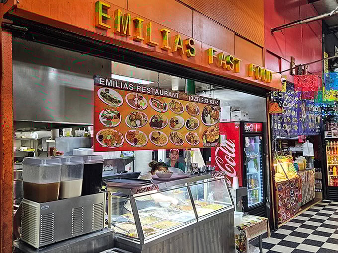 At Emilia's Fast Food, the steam rising from those trays isn't just vapor&mdash;it's an aromatic invitation to the most authentic Mexican lunch in Los Angeles.