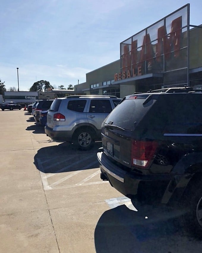 A full parking lot is the universal sign of a good thrift store. Like a Texas BBQ joint with a line out the door, you know something special awaits inside.