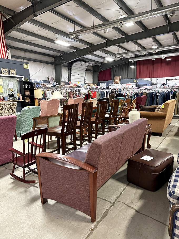 A furniture wonderland awaits! From comfy couches to dining chairs, this isn't your grandmother's cramped thrift shop experience.