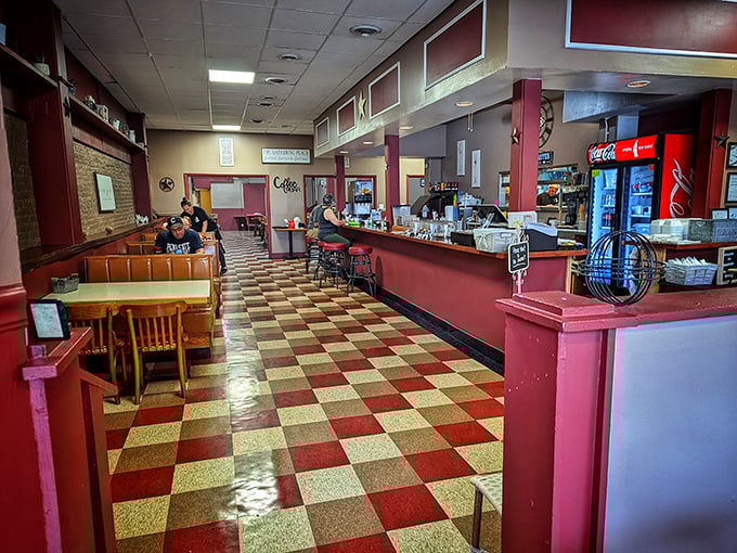 Step inside and the checkerboard floor announces you've found the real deal. This isn't manufactured nostalgia&mdash;it's the genuine article that chain restaurants try to imitate.