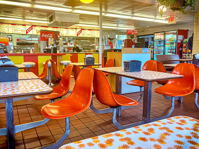 Time travel isn't just science fiction&mdash;it's what happens when you step into Speck's, where these orange molded chairs have witnessed decades of satisfied sighs.