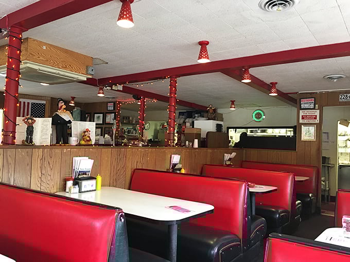 Step inside and time travel to the golden age of diners&mdash;red vinyl booths, wood paneling, and the promise of comfort food done right.