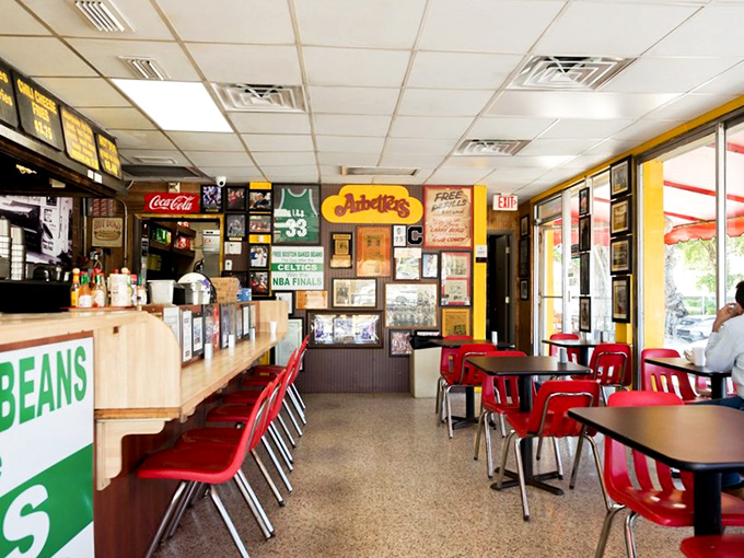 Sports memorabilia covers nearly every inch of wall space, telling stories of Miami's history one signed photo at a time.