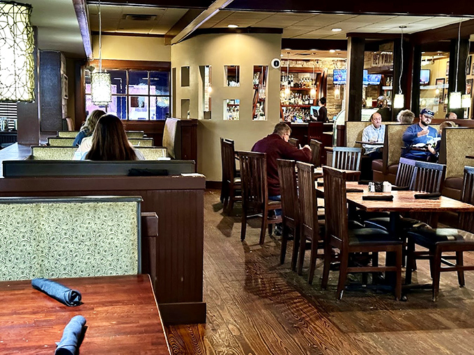 Where conversations flow as smoothly as the coffee. The warm wood tones and comfortable booths invite you to settle in and stay awhile.
