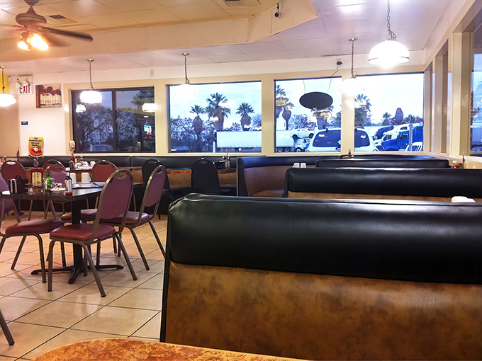 Classic diner comfort with no pretension&mdash;just booths where countless California mornings have started right, bathed in natural light.