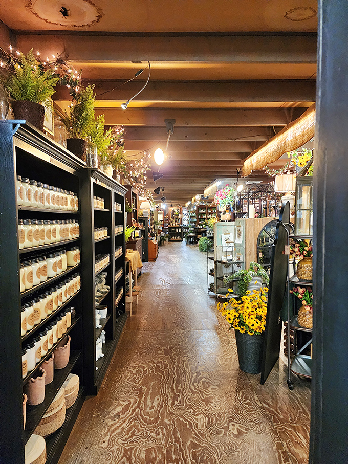 Step inside to discover a wonderland of handcrafted goods, where rows of candles create an aromatic journey through Lancaster County.