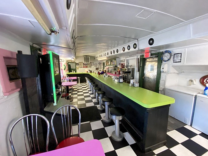 Step inside and the checkerboard floor announces you've entered the diner dimension, where counter seating isn't retro&mdash;it's the way meals were meant to be enjoyed.