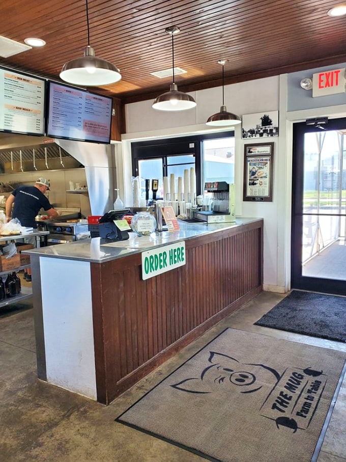 Step up to the counter where culinary dreams come true. This no-frills ordering station is where the magic begins.