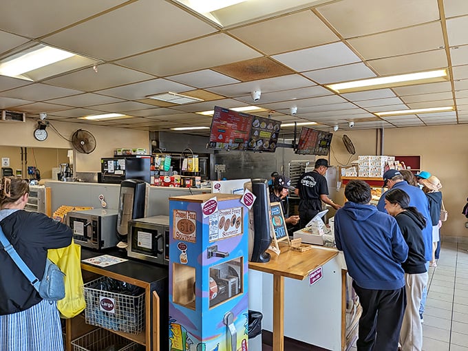 Where the magic happens! Locals and tourists alike queue up patiently, knowing that good things come to those who wait for fresh-baked heaven.