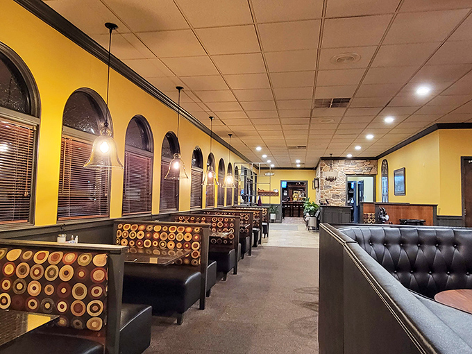 Sunshine-yellow walls and cozy booths create that "everybody knows your name" vibe that chain restaurants spend millions trying to replicate.