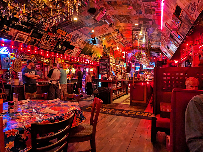 Step inside and the sensory overload begins &ndash; a kaleidoscope of memorabilia, twinkling lights, and the promise of seafood treasures that would make Neptune himself jealous.