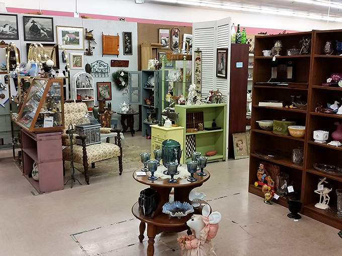 Booth after booth of vintage treasures create a maze of memories. That green cabinet is calling your name, isn't it?