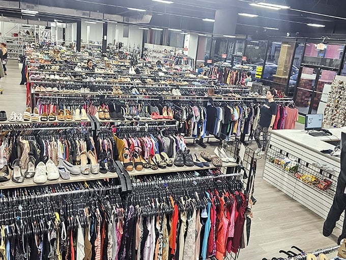 Rack after glorious rack stretches toward the horizon&mdash;a textile galaxy where fashion dreams come true for pennies on the dollar.