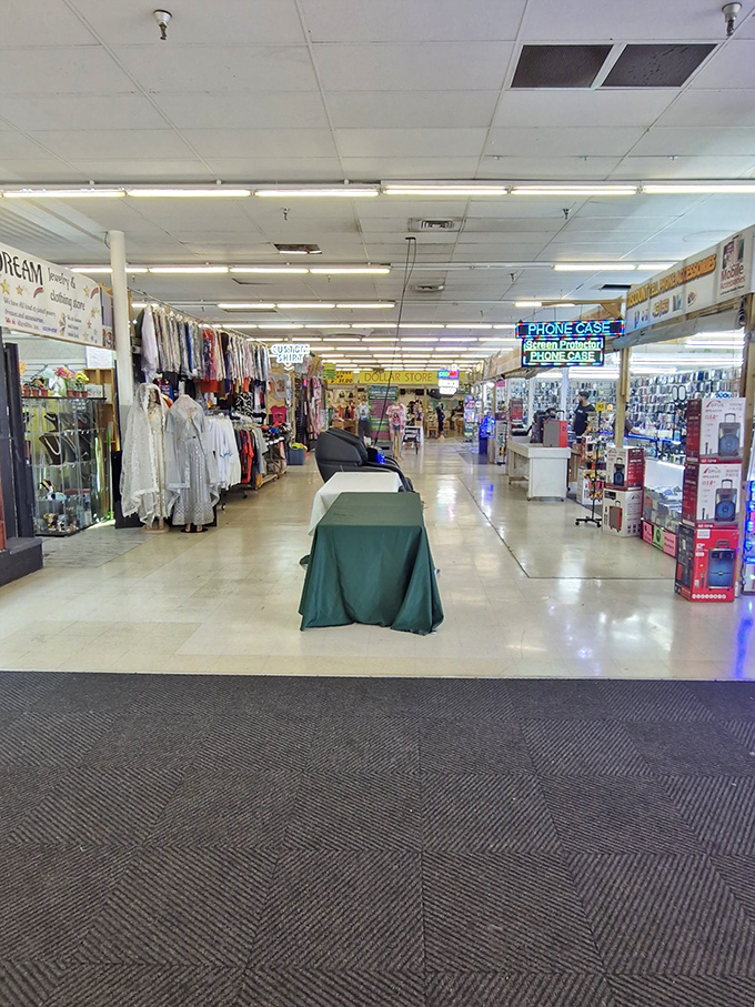 Long corridors of vendor stalls stretch toward the horizon, a retail galaxy where your $30 can travel surprisingly far.