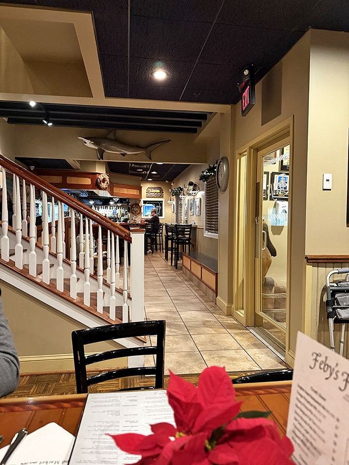 Step inside where nautical touches and warm lighting create the perfect backdrop for serious seafood indulgence.