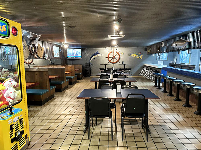 Nautical nostalgia meets no-nonsense dining. The ship wheel and fish decorations aren't from a designer catalog&mdash;they're the real deal, just like the food.