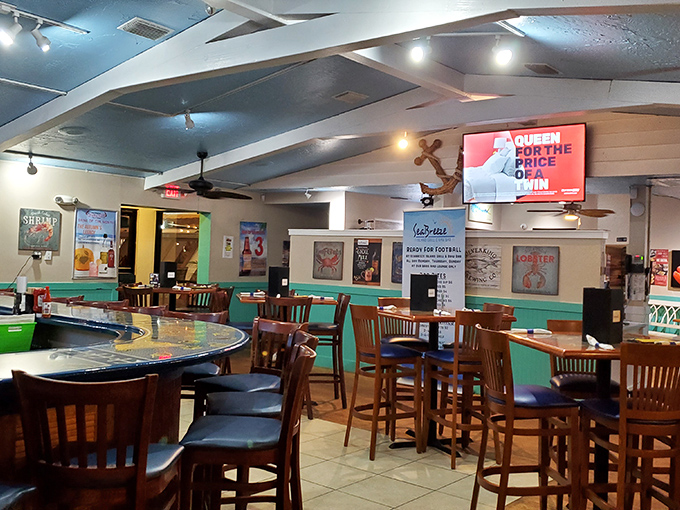 The dining room strikes that perfect Florida balance &ndash; casual enough for sandy feet but nice enough for date night.