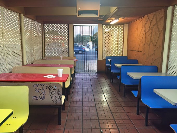 Simple plastic chairs and honest brick floors &ndash; where authenticity matters more than Instagram aesthetics. 