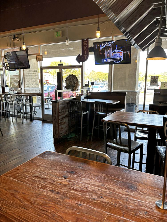 Inside, rustic charm meets modern comfort&mdash;where wooden tables have witnessed countless sauce-splattered moments of pure joy.