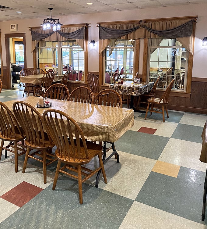 Inside, the spacious dining room buzzes with anticipation as folks gather for what might be the most satisfying reason to skip breakfast.