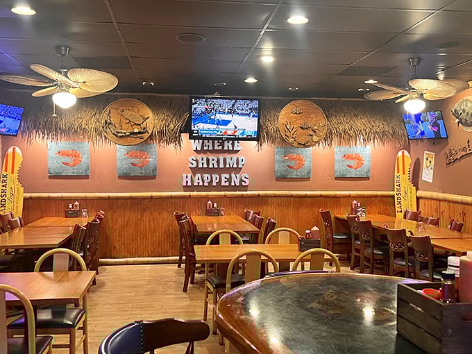 "Where Shrimp Happens" isn't just a cute slogan&mdash;it's a solemn promise delivered in a dining room where seafood dreams come true and diet plans go to die.
