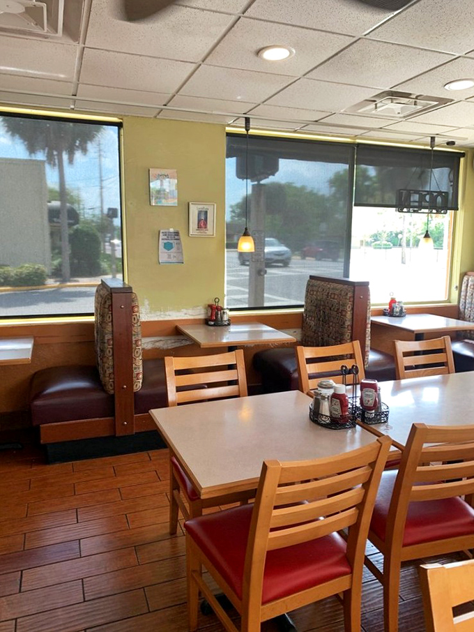 Classic diner comfort meets practical design inside Christo's, where every booth has witnessed countless "I can't believe I ate the whole thing" moments.
