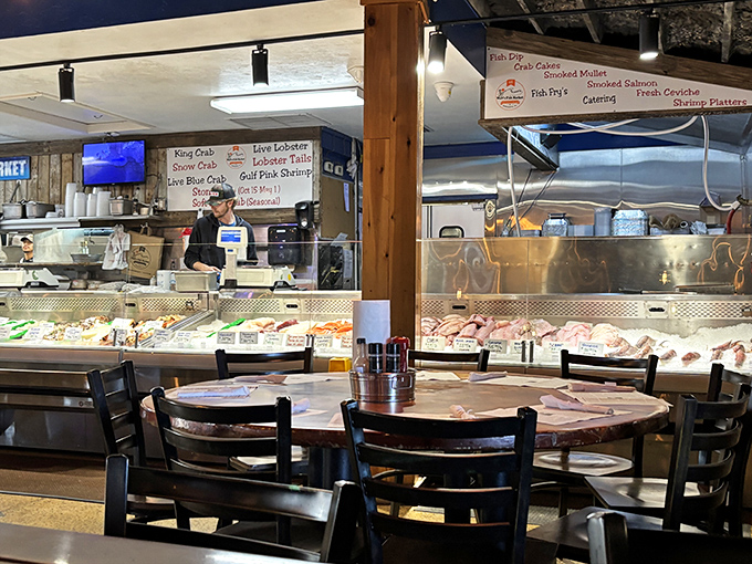 The fish market counter &ndash; where you can point, order, and have your selection cooked just minutes later. Seafood democracy at its finest!